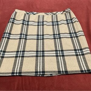 cleo | Skirts | Cleo Tan Plaid Pencil Skirt | Poshmark